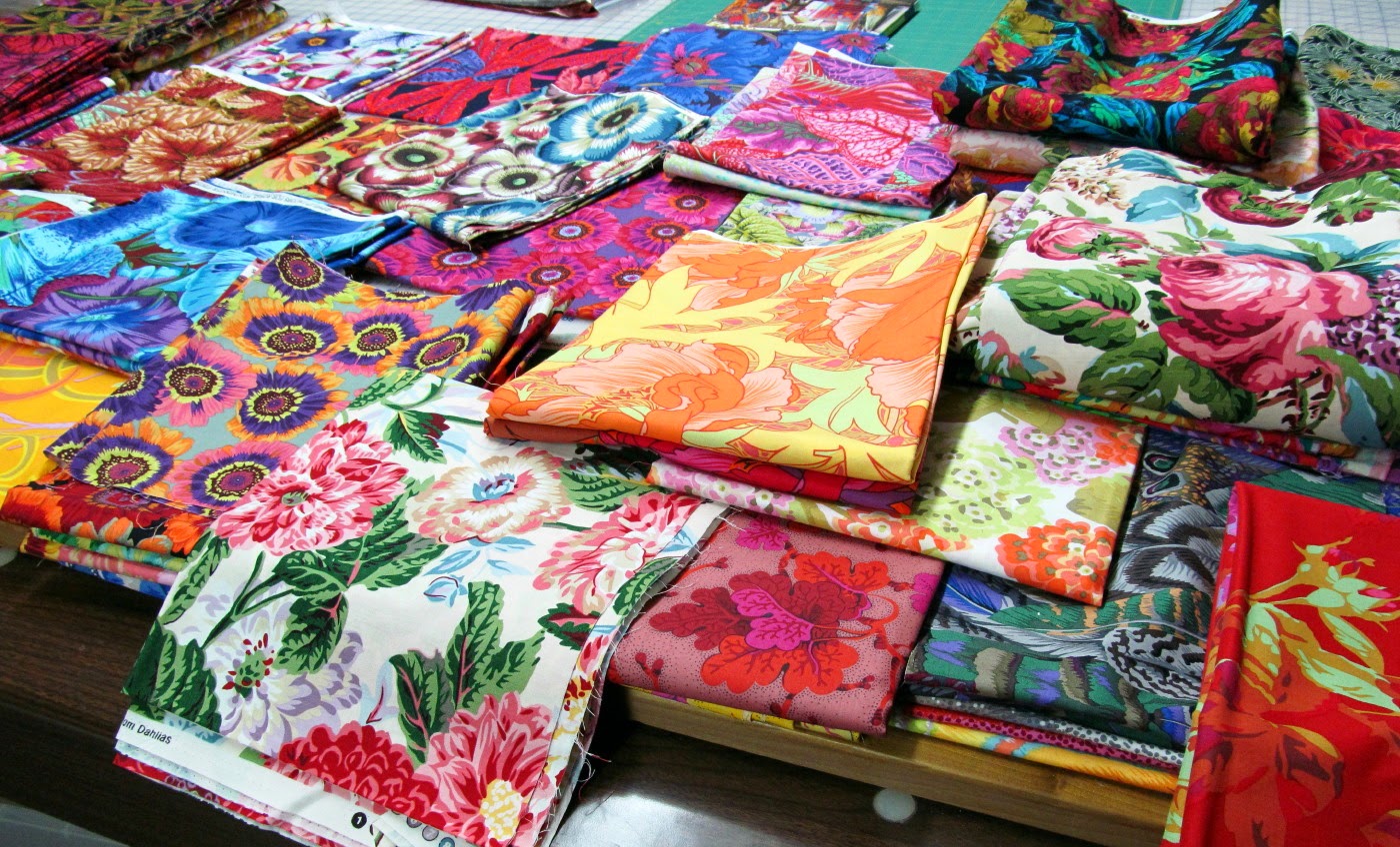 Exuberant Color : Sorting fabrics............