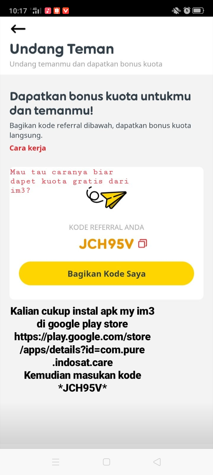 Cara mendapatkan bonus kuota im3 dengan mudah
