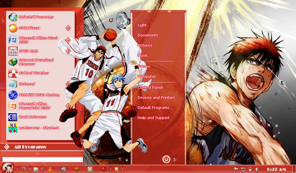 [Theme Windows 7] Kagami Taiga Kuroko No Basket