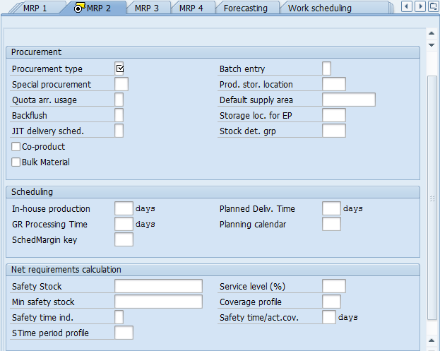 Learn easy with Screen Shots: How to create a Material Master MRP2 view