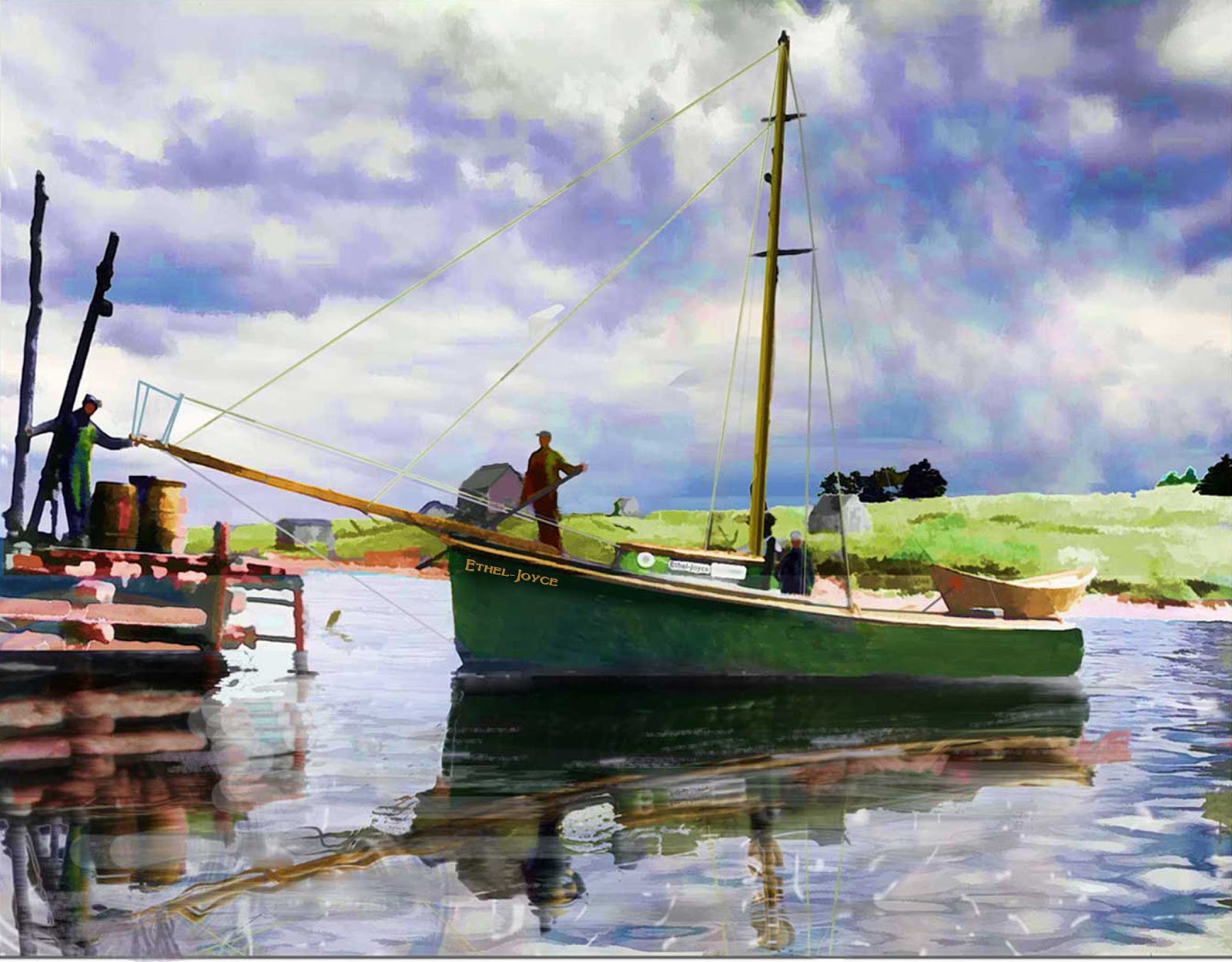 Gary LeDrew Cape Breton Artist: Ethel Joyce Sword Fishing boat