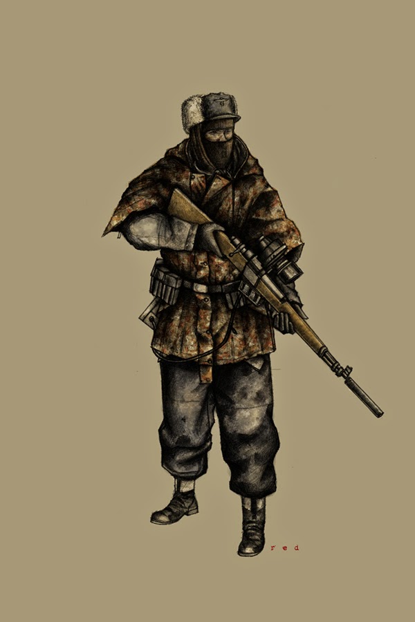 Warriors in art: German Sniper by John Liew