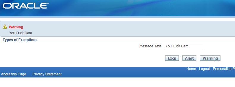 Oracle applications: Displaying Exception Messages Based on Condition@OAF