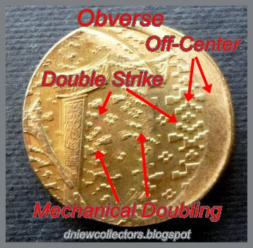 OFF-CENTER,DOUBLE STRIKE AND MECHANICAL DOUBLING.3-IN-1 | Error coins
