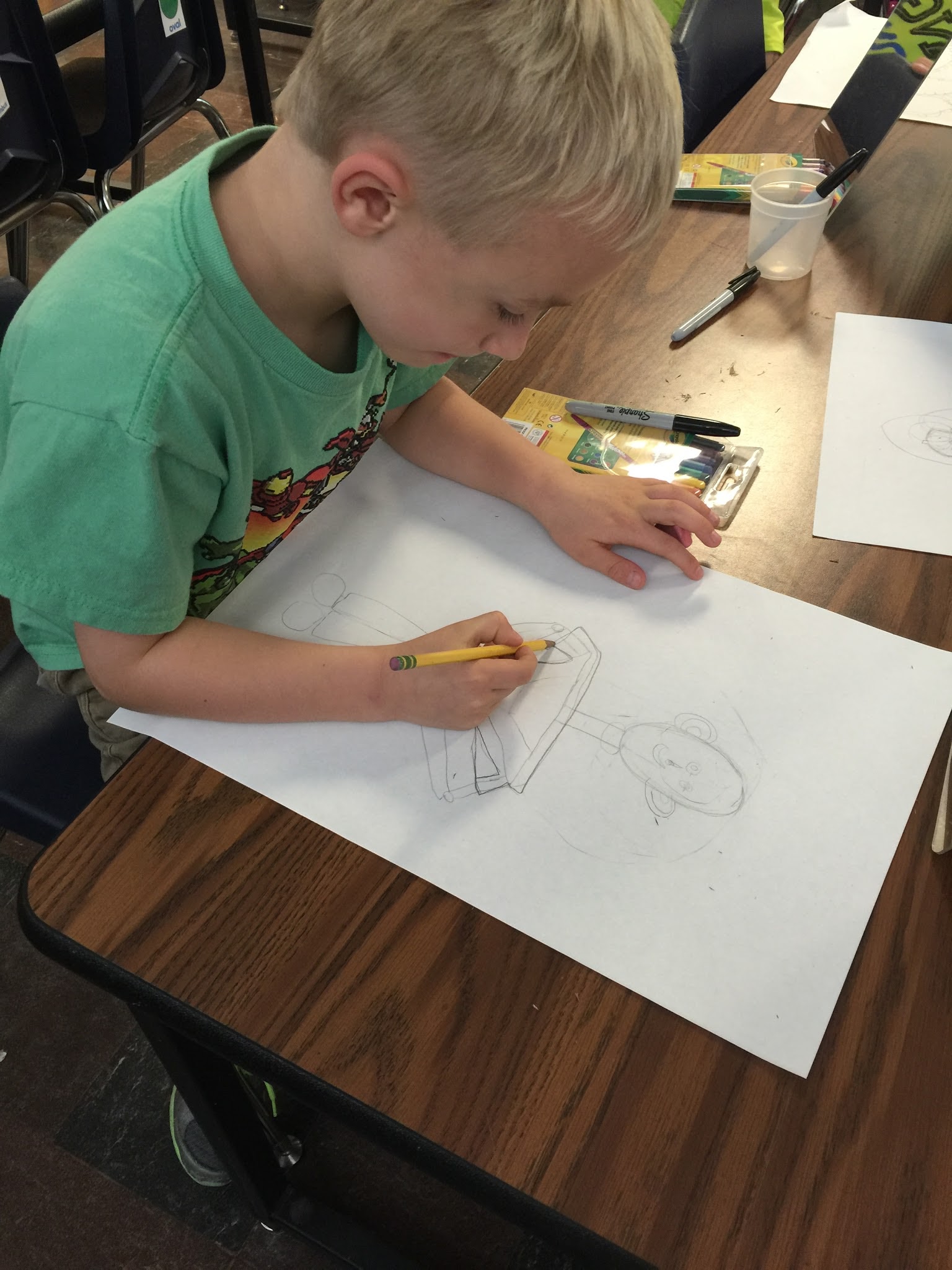 Mrs. Harris' art room: Full body self portrait 1st grade