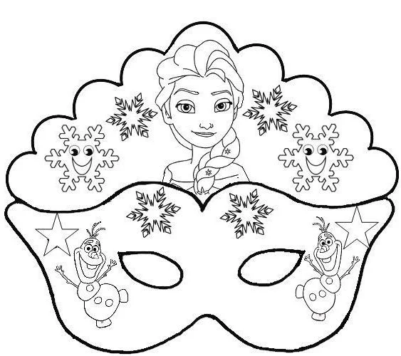 Elsa and Olaf: Free Printable Mask Template - Oh My Fiesta! in english