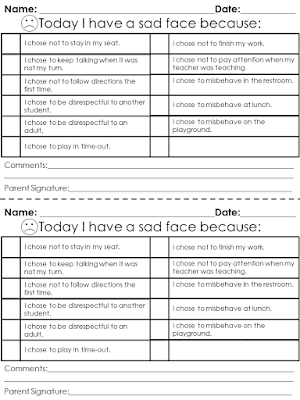 Colors and Kindergarten: Behavior Calendars 2018-2019