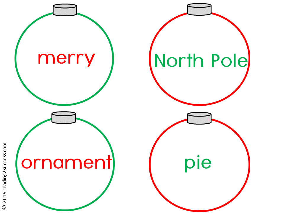 Reading2success: 26 Words of Christmas Ornaments on a Tree