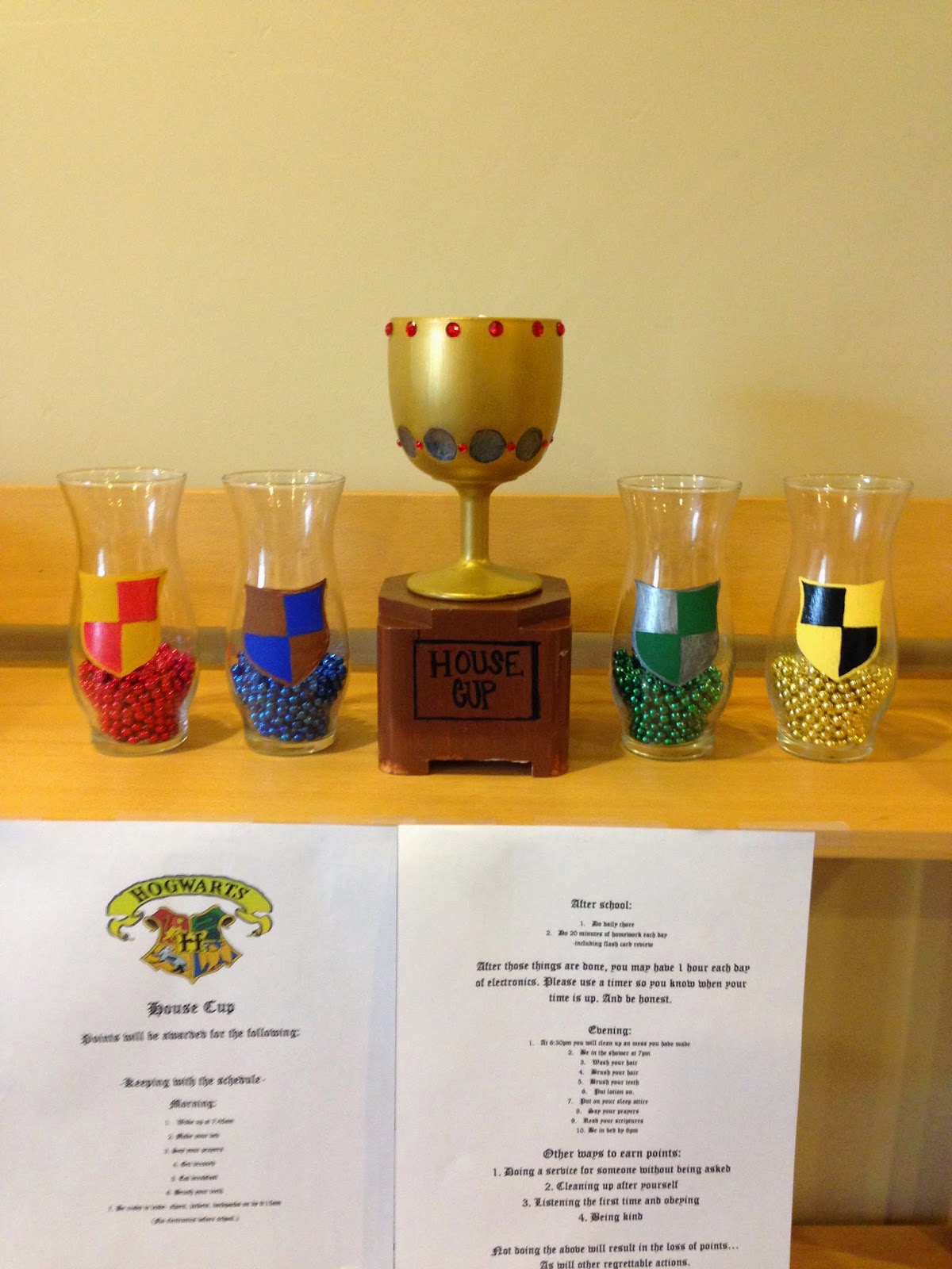 The Well Named Blog: Hogwarts house cup inspired Behavioral chart for ...