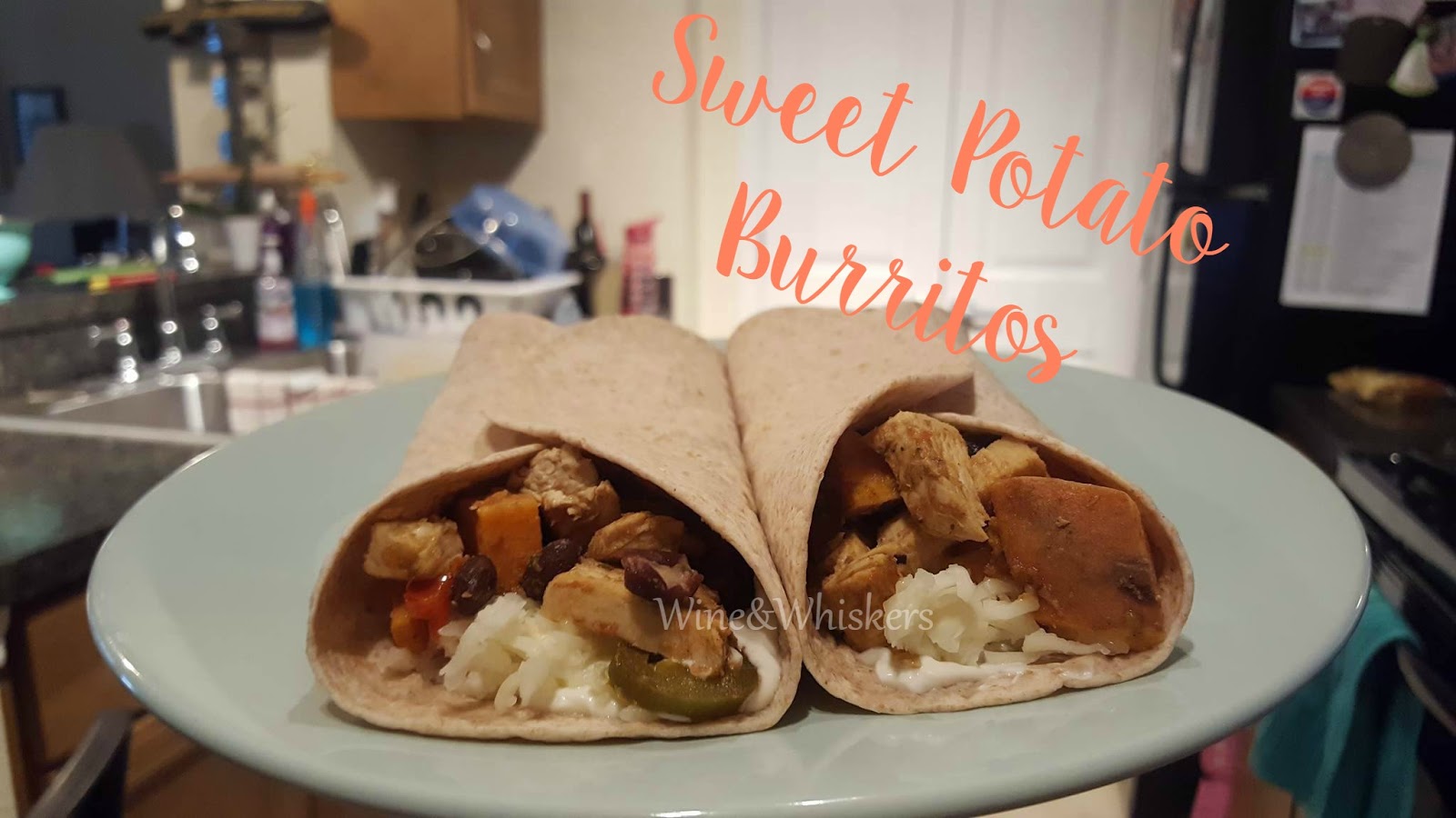 Wine & Whiskers: Sweet Potato Burrito