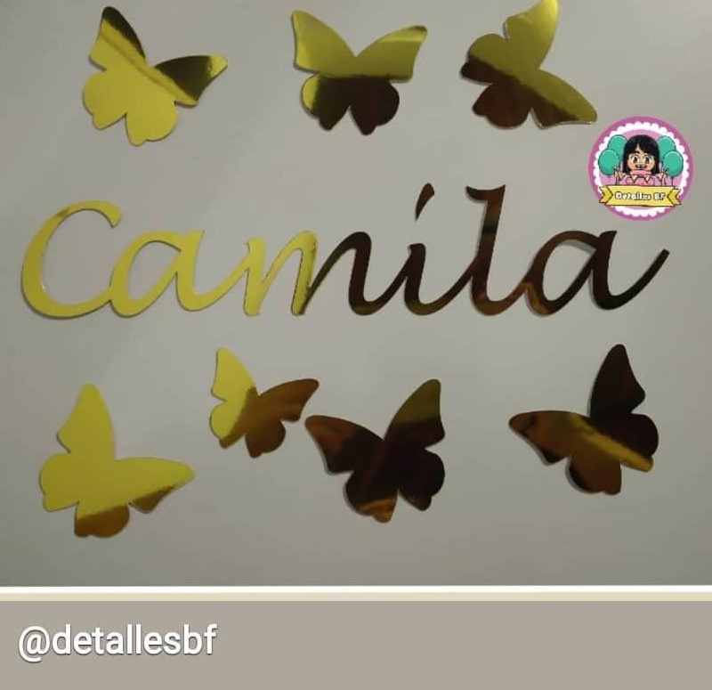 Nombre Metalizado Camila - Mis Toppers Tus Toppers