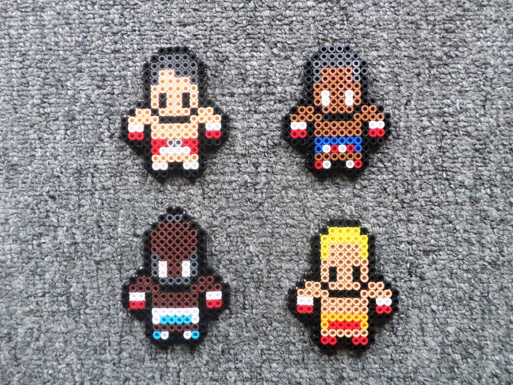 Long Black Fingers : Rocky Movie Perler Beads
