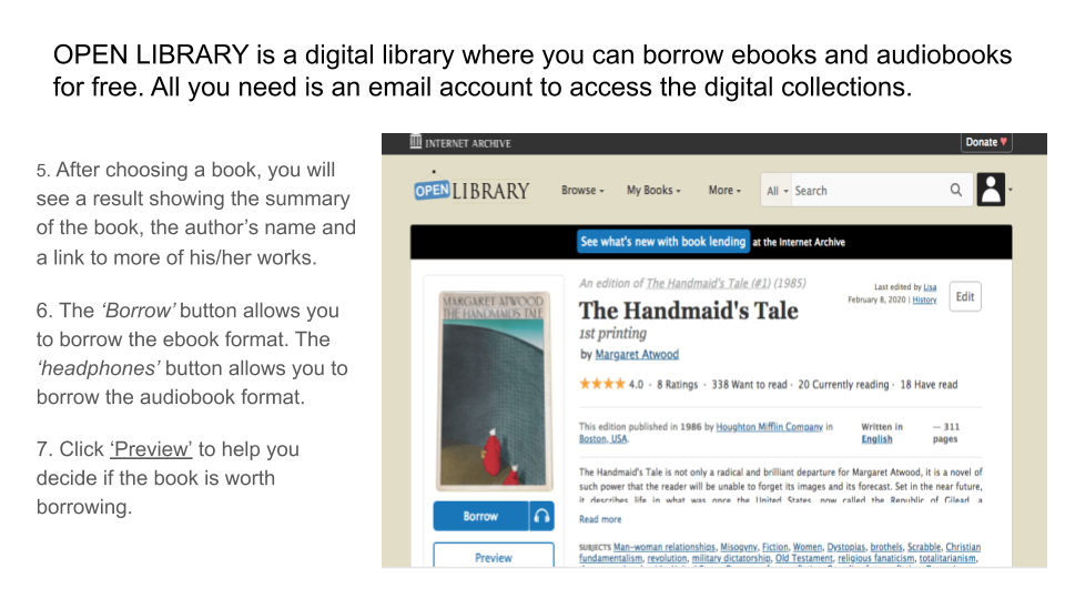 School Librarian in Action: Digital Library Talks: Open Library