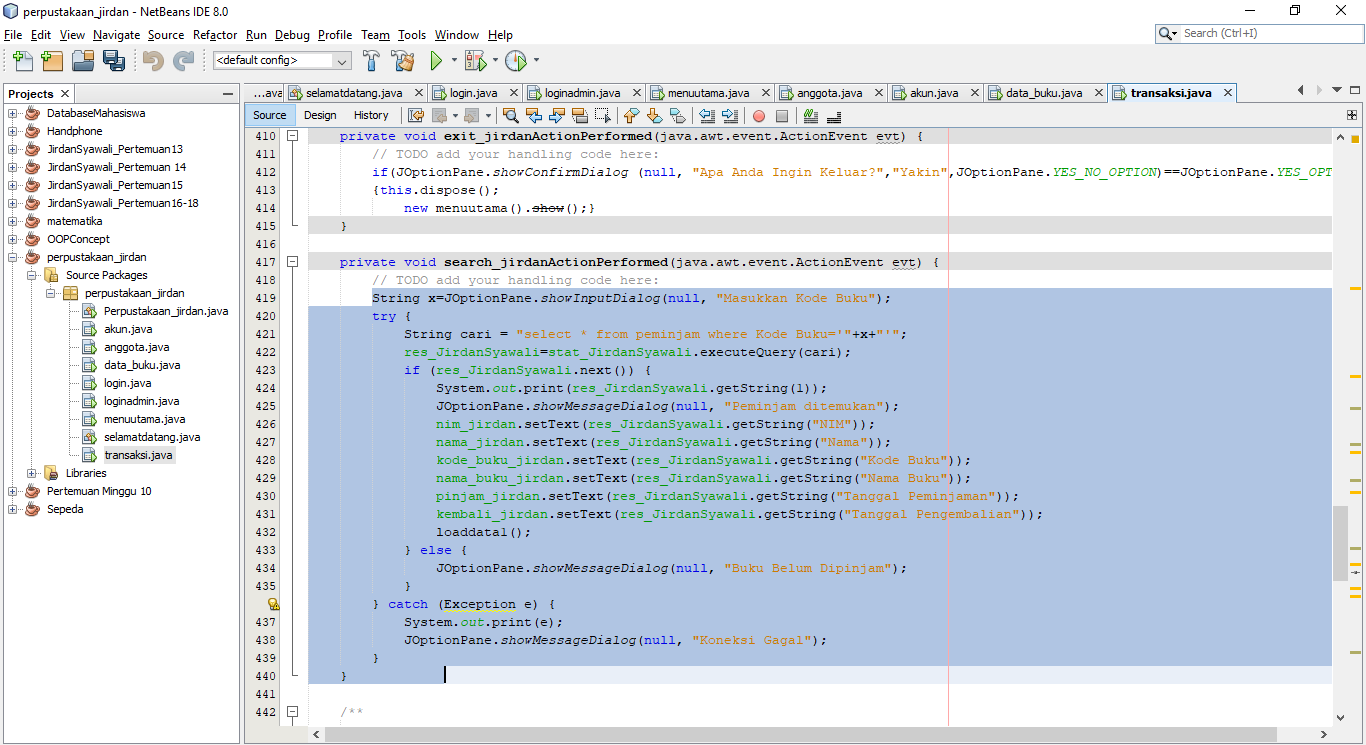 Cara Membuat Program Peminjaman Buku dengan Netbeans & XAMPP - UAS ...