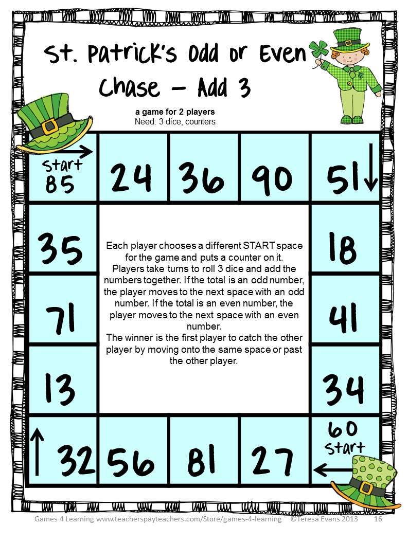 Fun Games 4 Learning: St. Patrick's Day Math FREEBIES