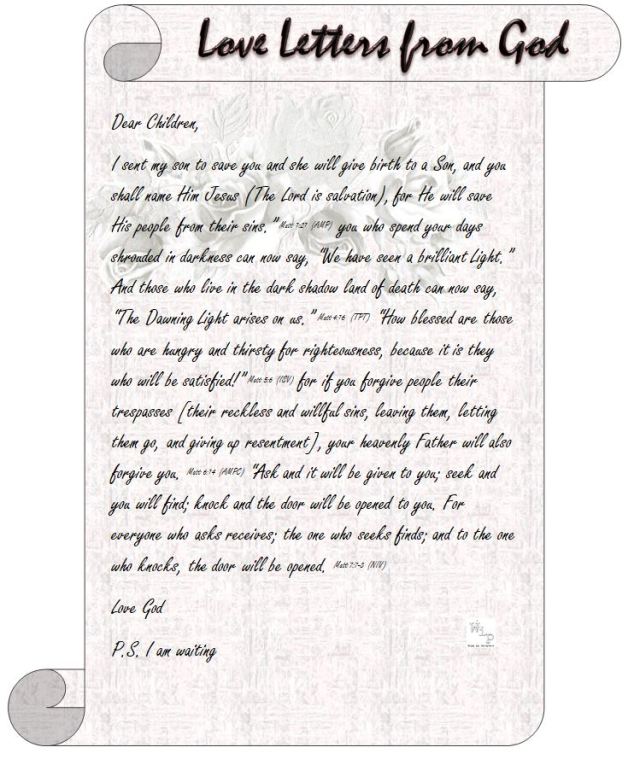 Love Letter From God ~ Thankyou Letter