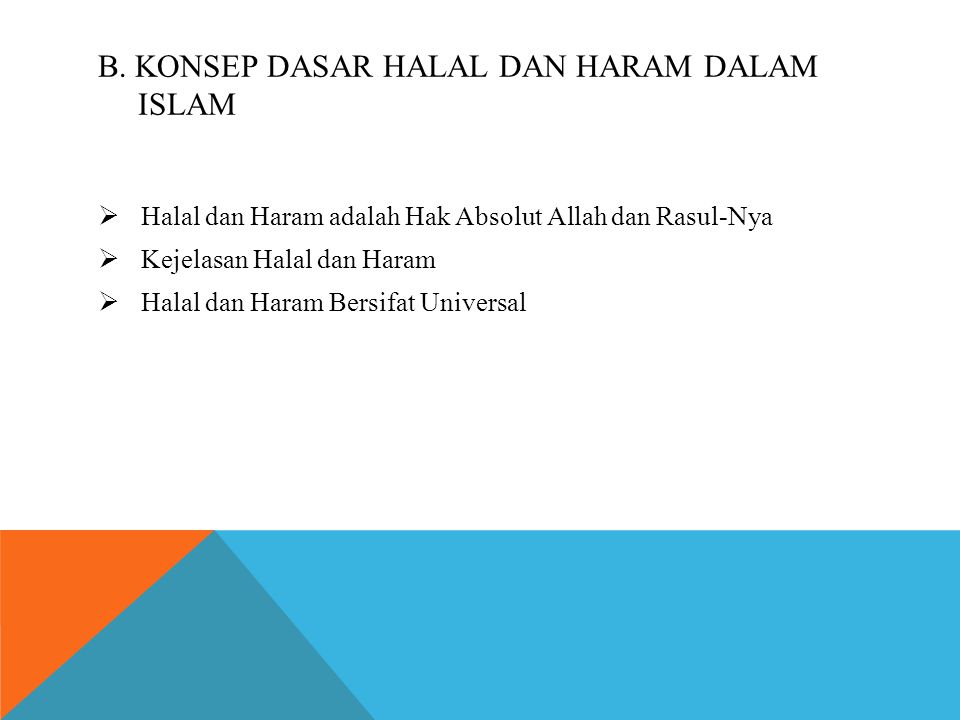 KONSEP HALAL