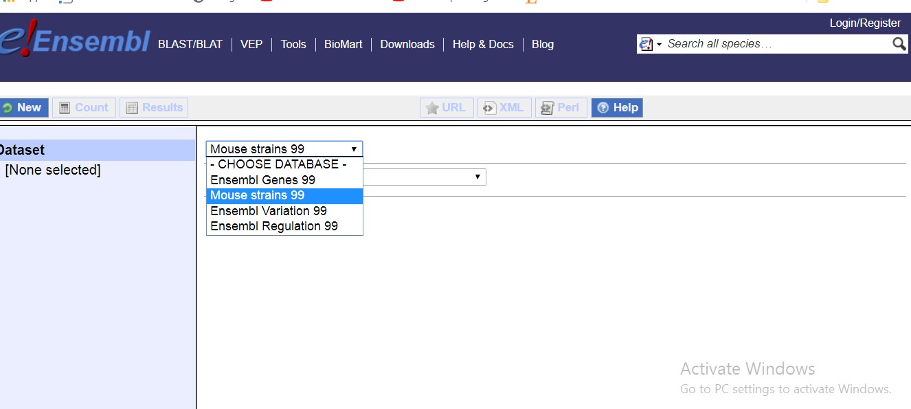 BIOINFORMATICS ANALYSIS:USE OF BIOMART IN ENSEMBL
