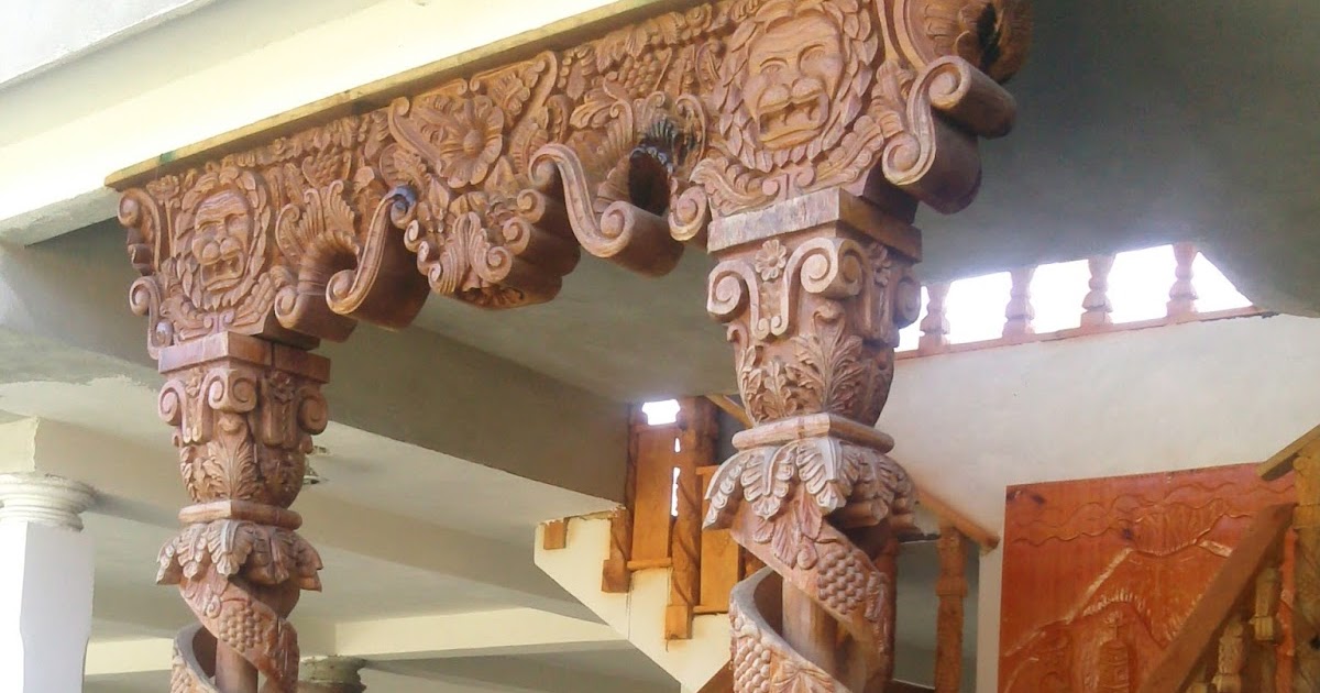Columnas de Madera Tallada: Columnas de Madera Tallada a Mano y Muebles ...