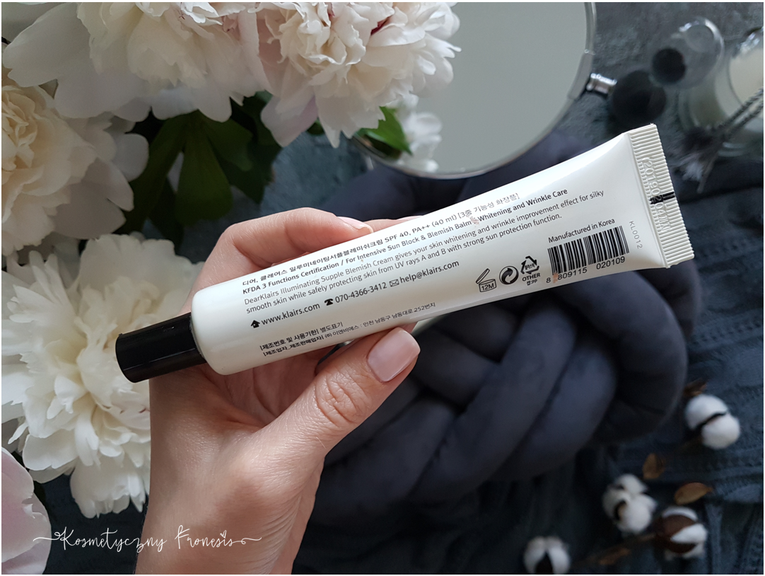 KLAIRS - ILLUMINATING SUPPLE BLEMISH CREAM SPR 40, PA++. UTYTUŁOWANY ...