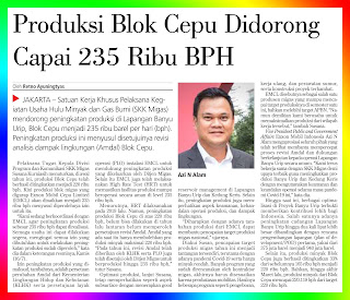 Cepu Block Production Encouraged to Reach 235 Thousand BPD