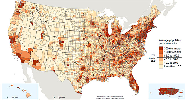 Expedition Earth: US - population density