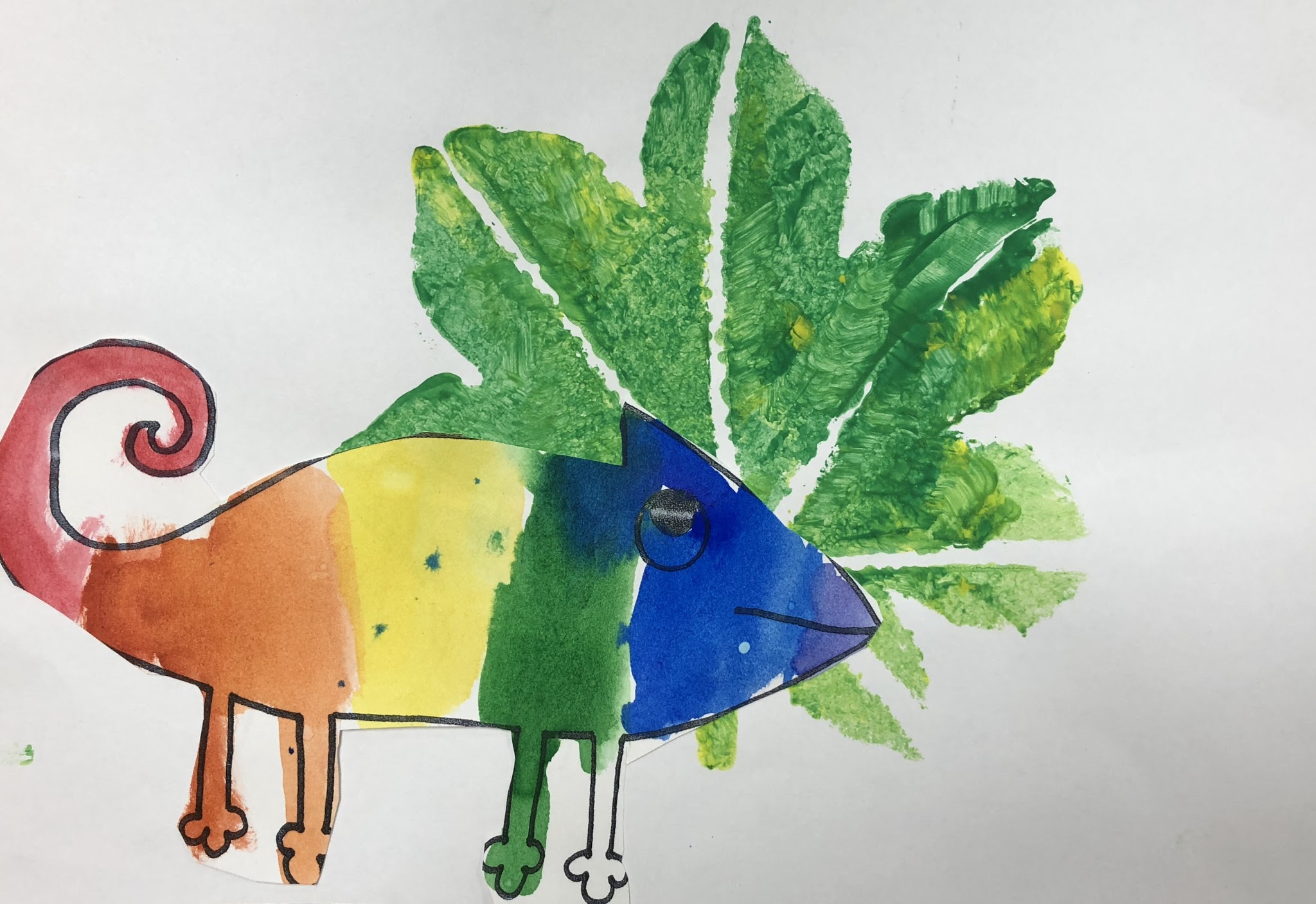 Mrs. Harris' art room: kindergarten Chameleon art lesson