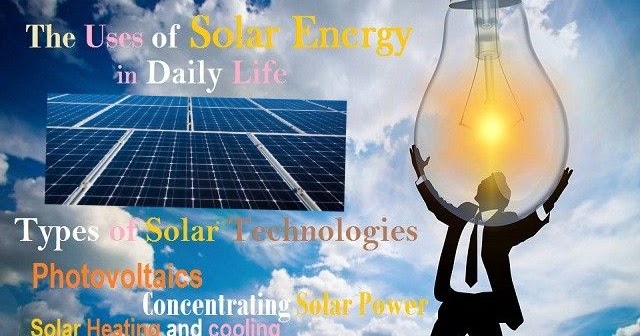 Types of Solar Energy Technologies and The Uses of Solar Energy in ...