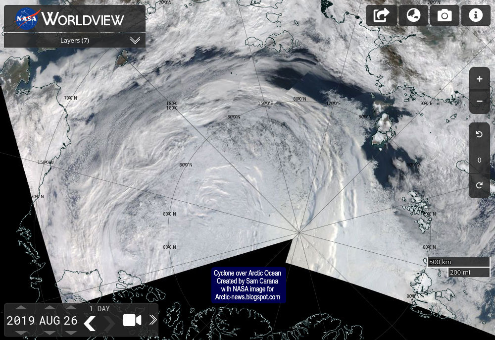 Arctic News: Cyclone over Arctic Ocean - August 24, 2019