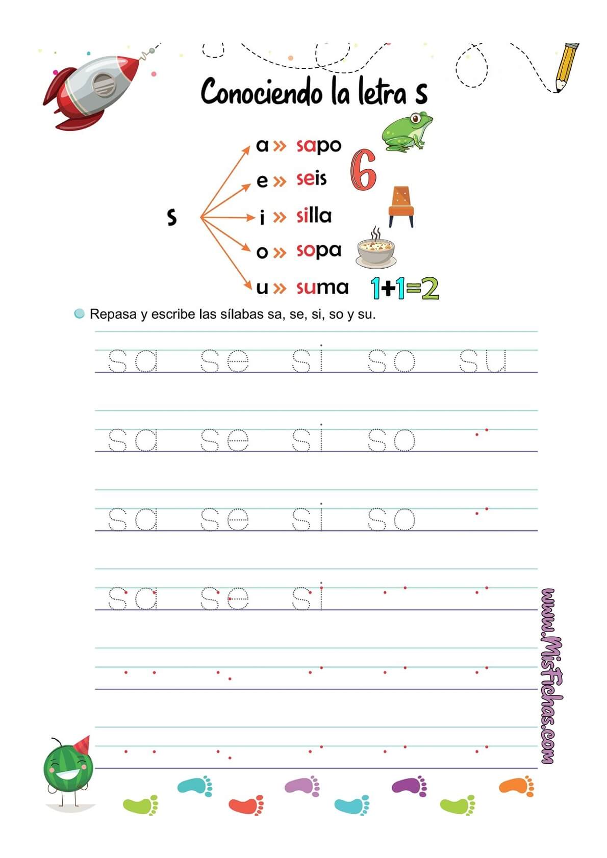 Fichas para Sílabas Sa Se Si So Su | Materiales Educativos para Maestras