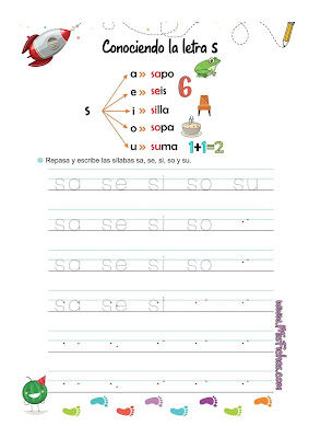 Fichas para Sílabas Sa Se Si So Su | Materiales Educativos para Maestras