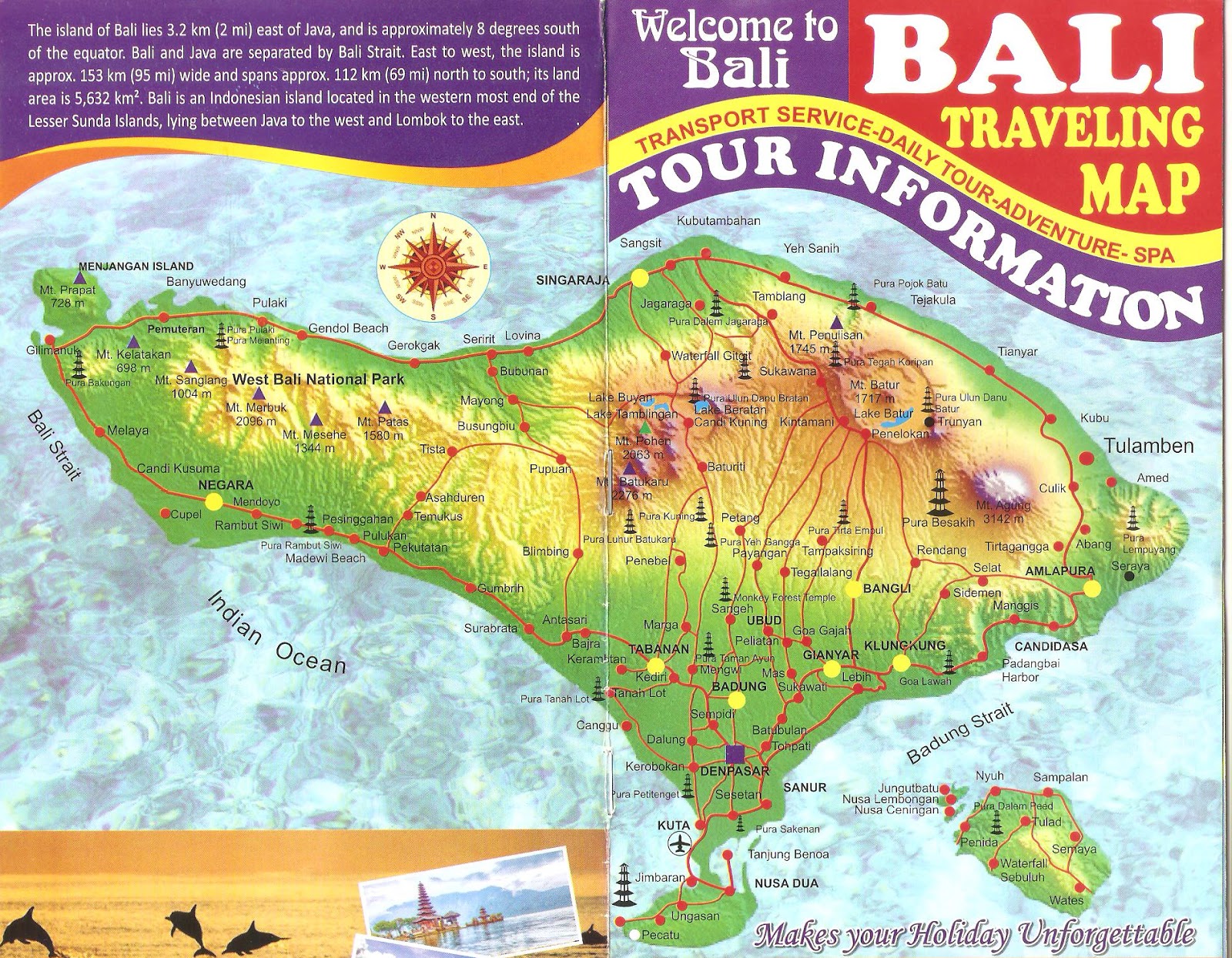 Rogerio C P de Almeida: Mapa de Bali - Turístico