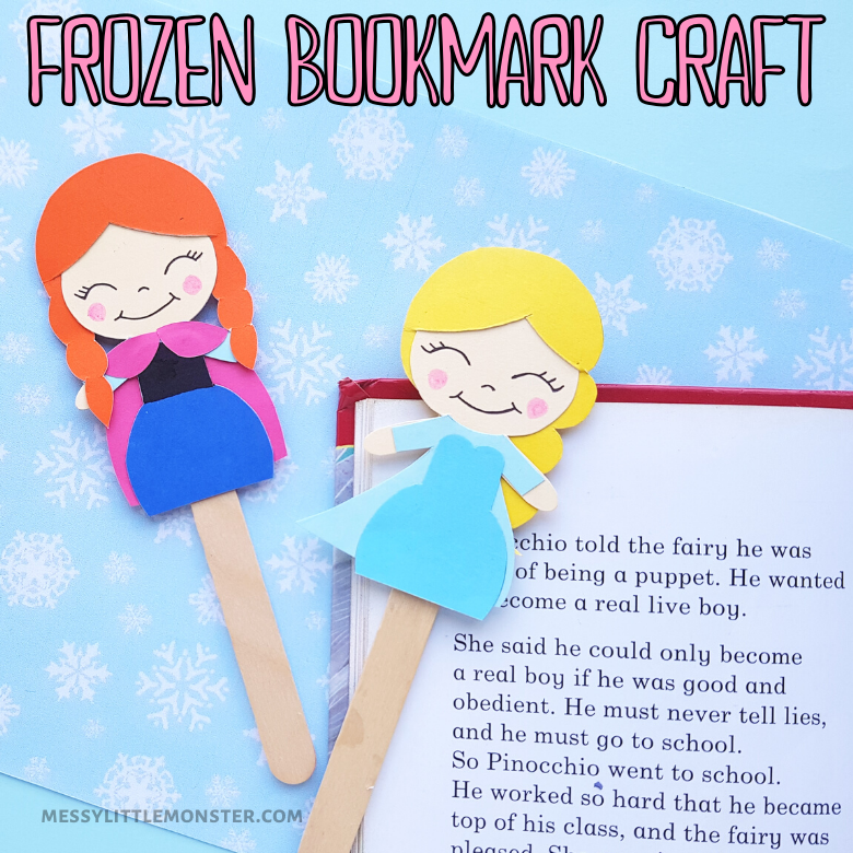 Frozen Bookmark Craft - Messy Little Monster