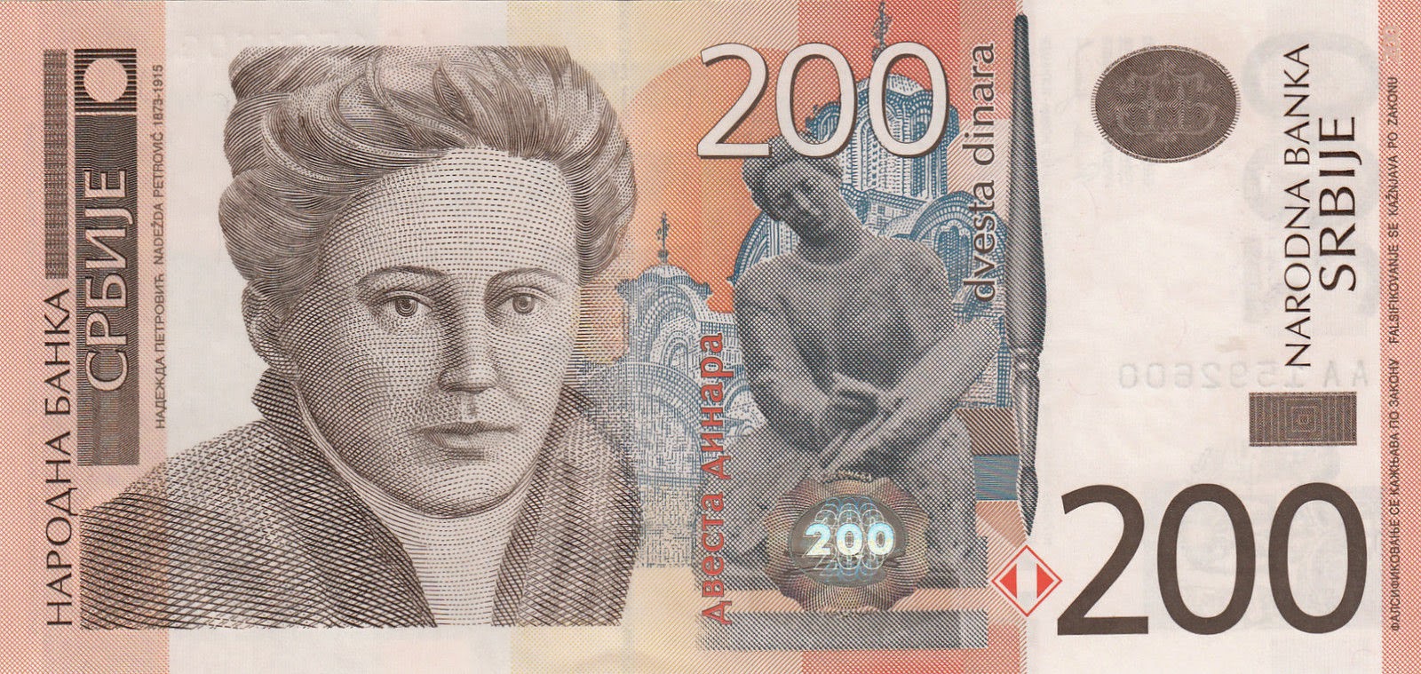 Serbia 200 Serbian dinar banknote 2005|World Banknotes & Coins Pictures ...