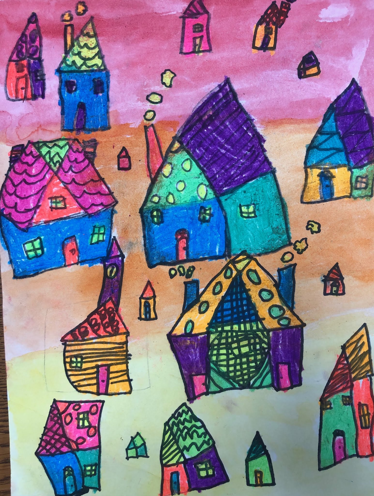 Mrs. Harris' art room: Folk art houses 1st grade art lesson