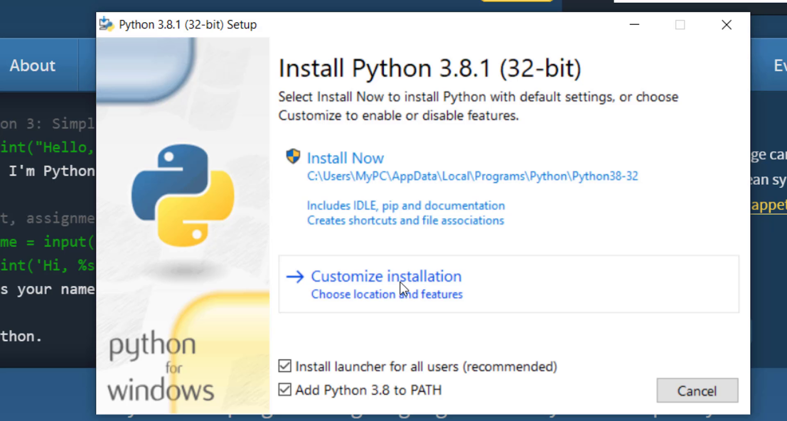 Instalar Python 3 8 1 ~ DEBS Consultores