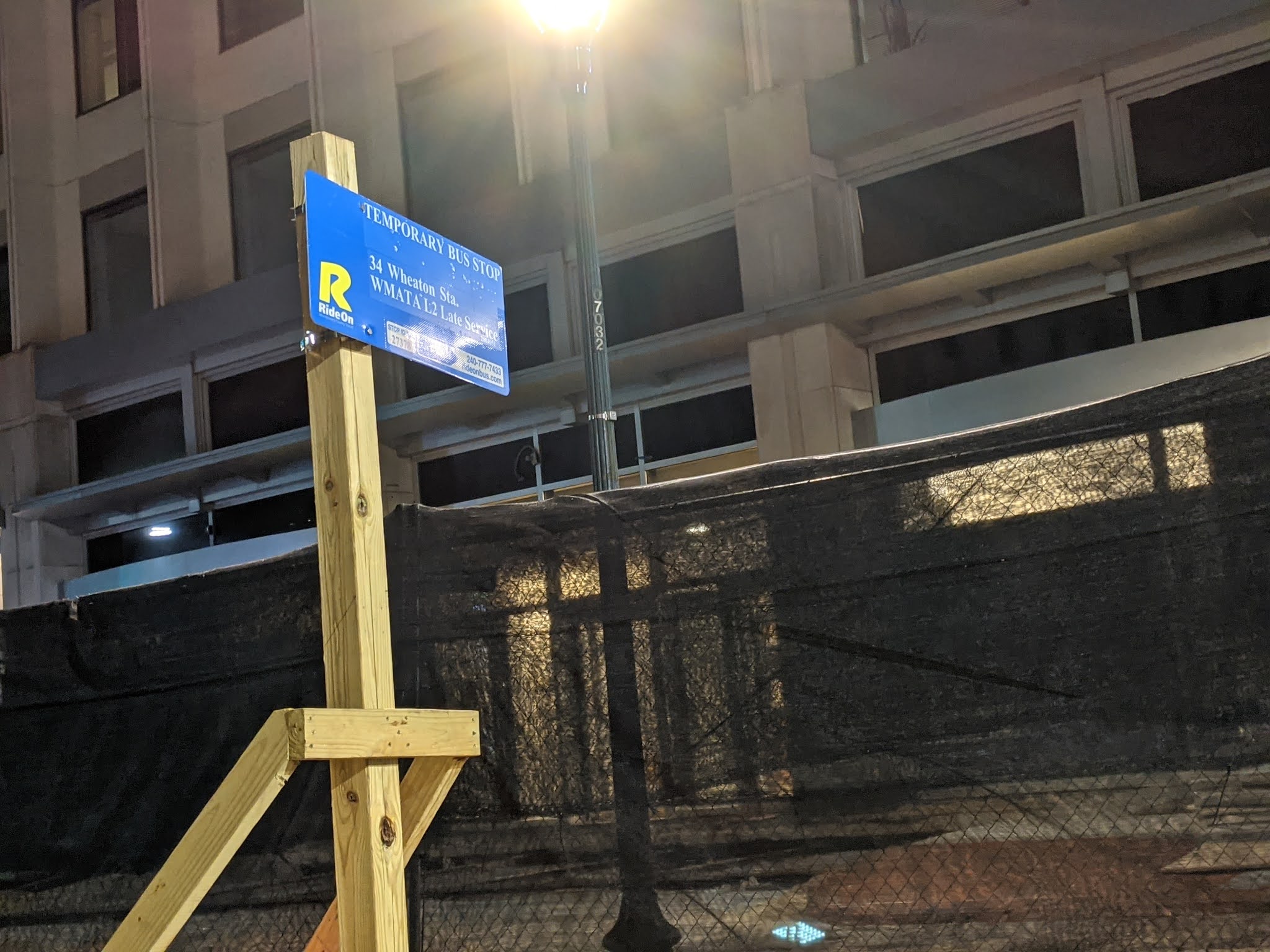 Robert Dyer @ Bethesda Row: Temporary bus stop set up at 7315 Wisconsin ...