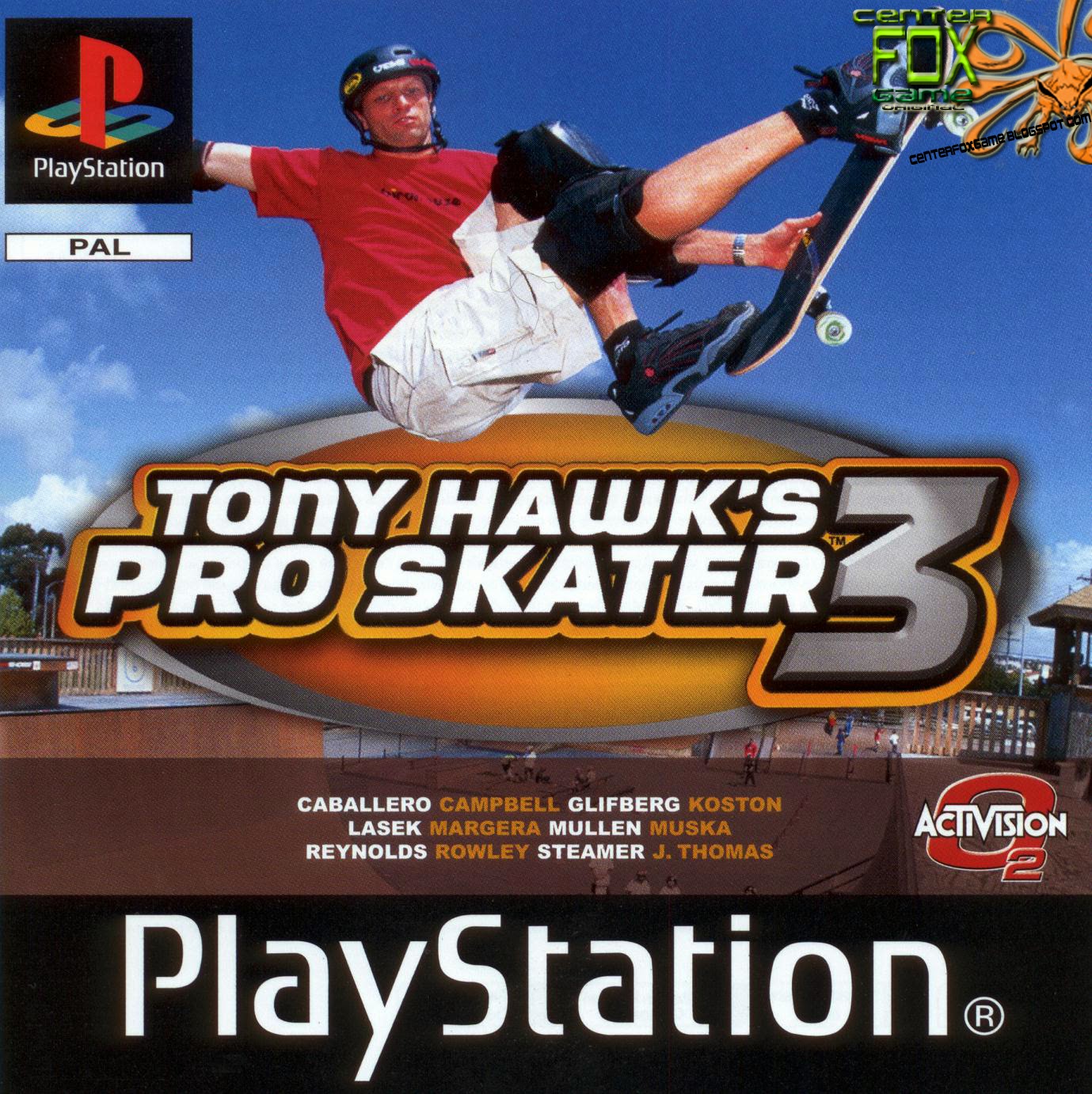 CENTERFOXGAME: Tony Hawk Pro Skater 3 (PSX/PS1) Download Direto