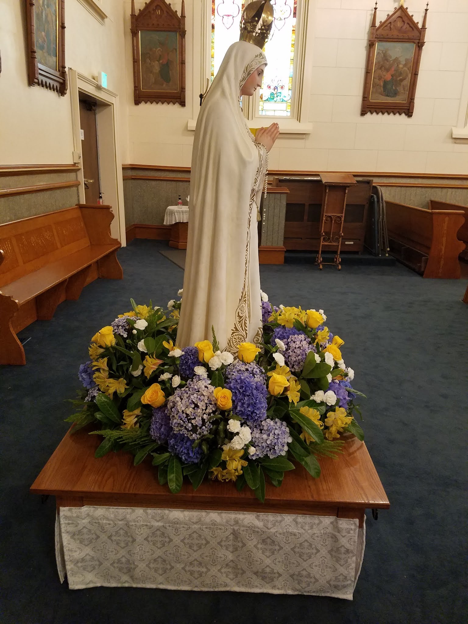 Processional Litter & Flowers for the Feast of the Assumption