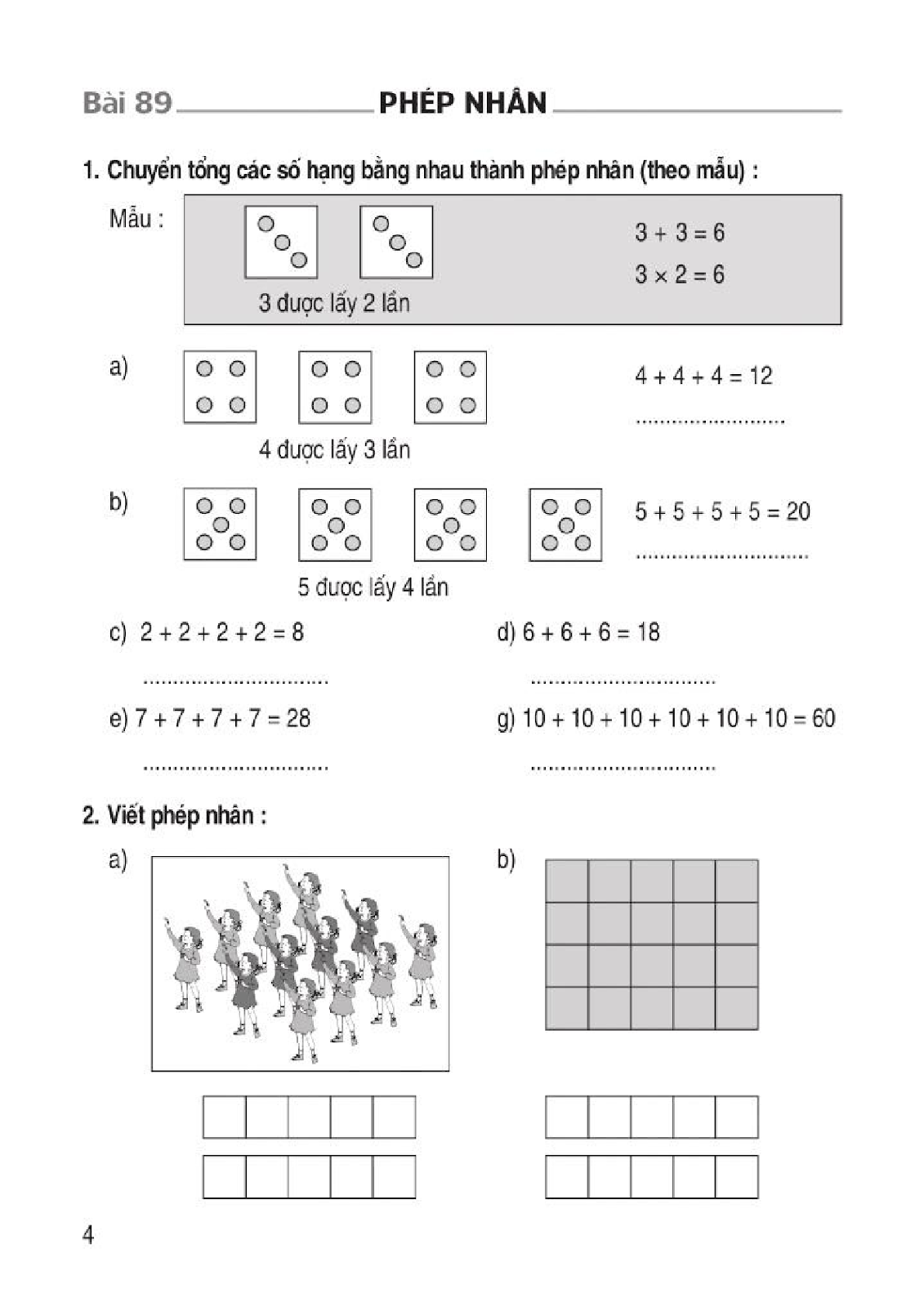 Vở Bài Tập Toán Lớp 2 Tập 2 - Phép nhân - Sách Giáo Khoa | Sách Giải ...
