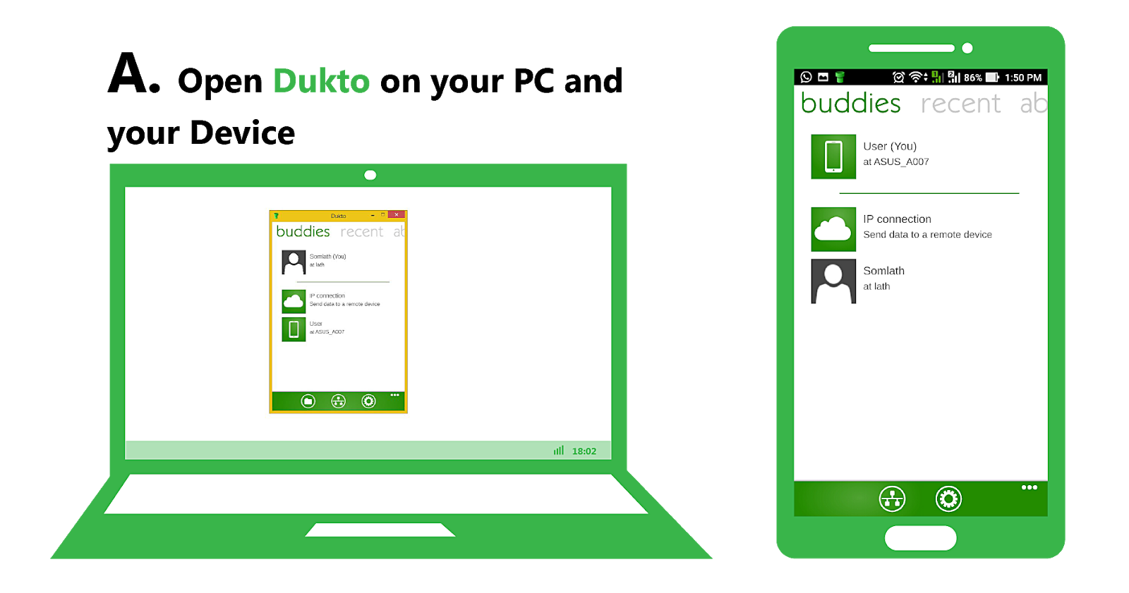 Dukto is the best software multiplatforms file transfer without USB ...