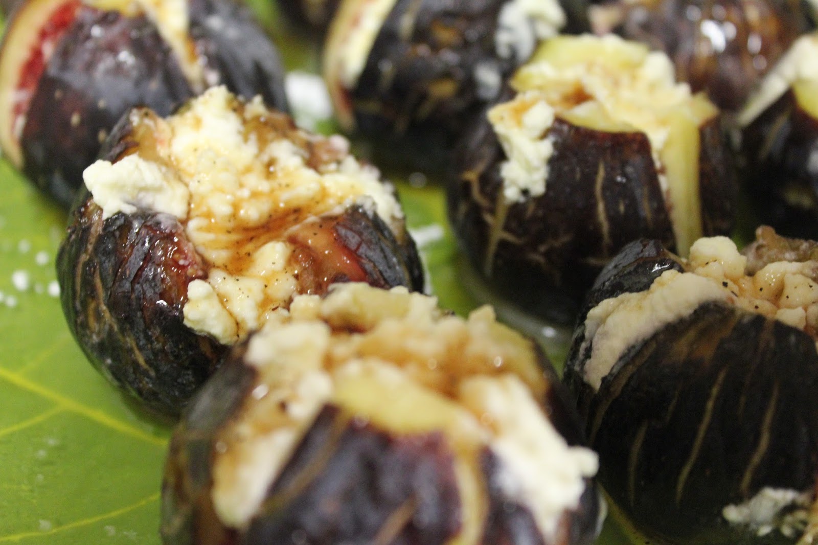 Higos rellenos de mascarpone con reducción de Pedro Ximenez