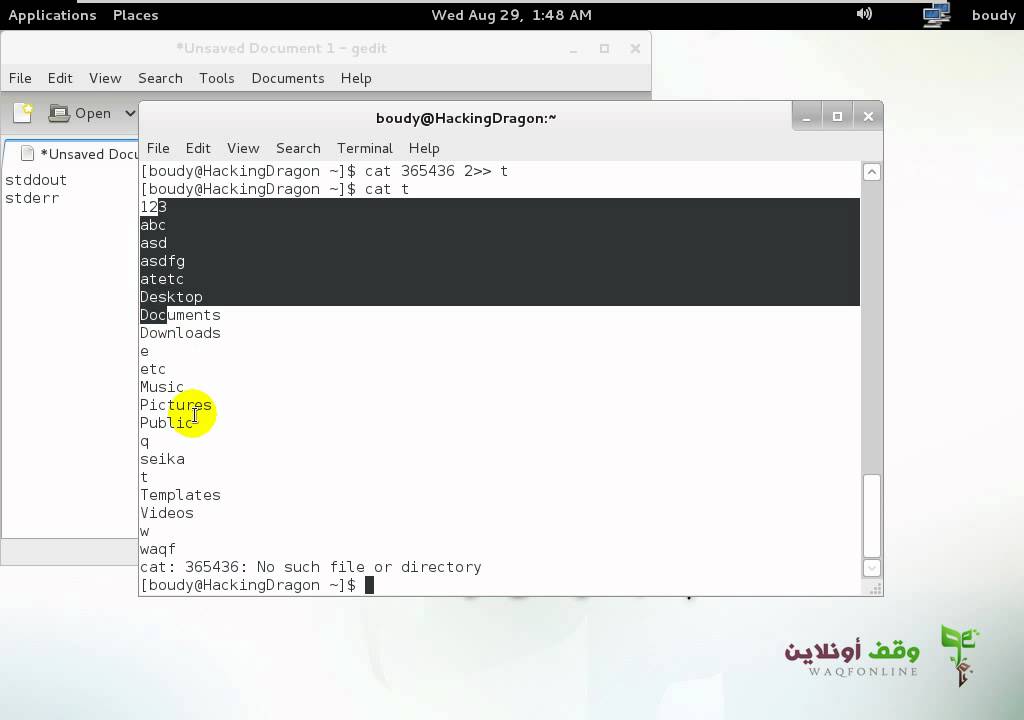 Linux Command Line 16 Redirecting And Piping كورسات بالعربي