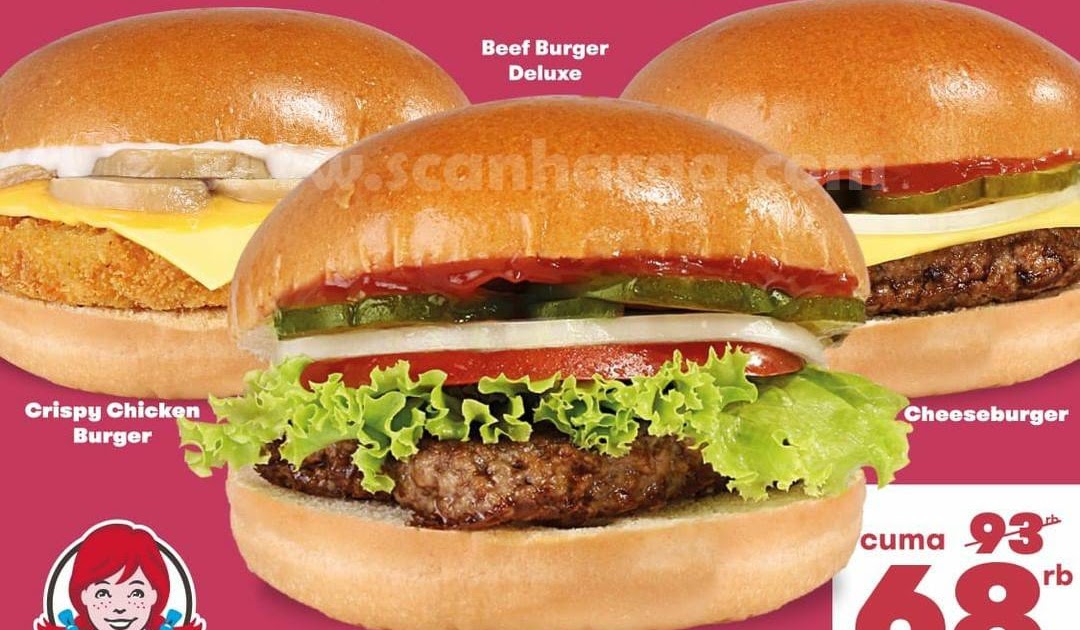 WENDYS Geber Gebyar Burger Paket Hemat Buat Rame-Rame harga mulai Rp 68.000 | scanharga