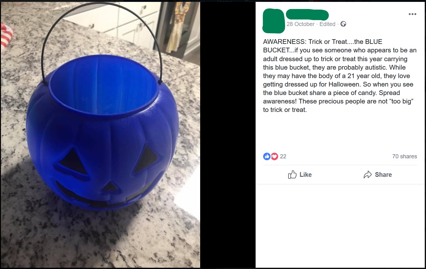 Autistic on Wheels: Resource: blue pumpkins for Halloween