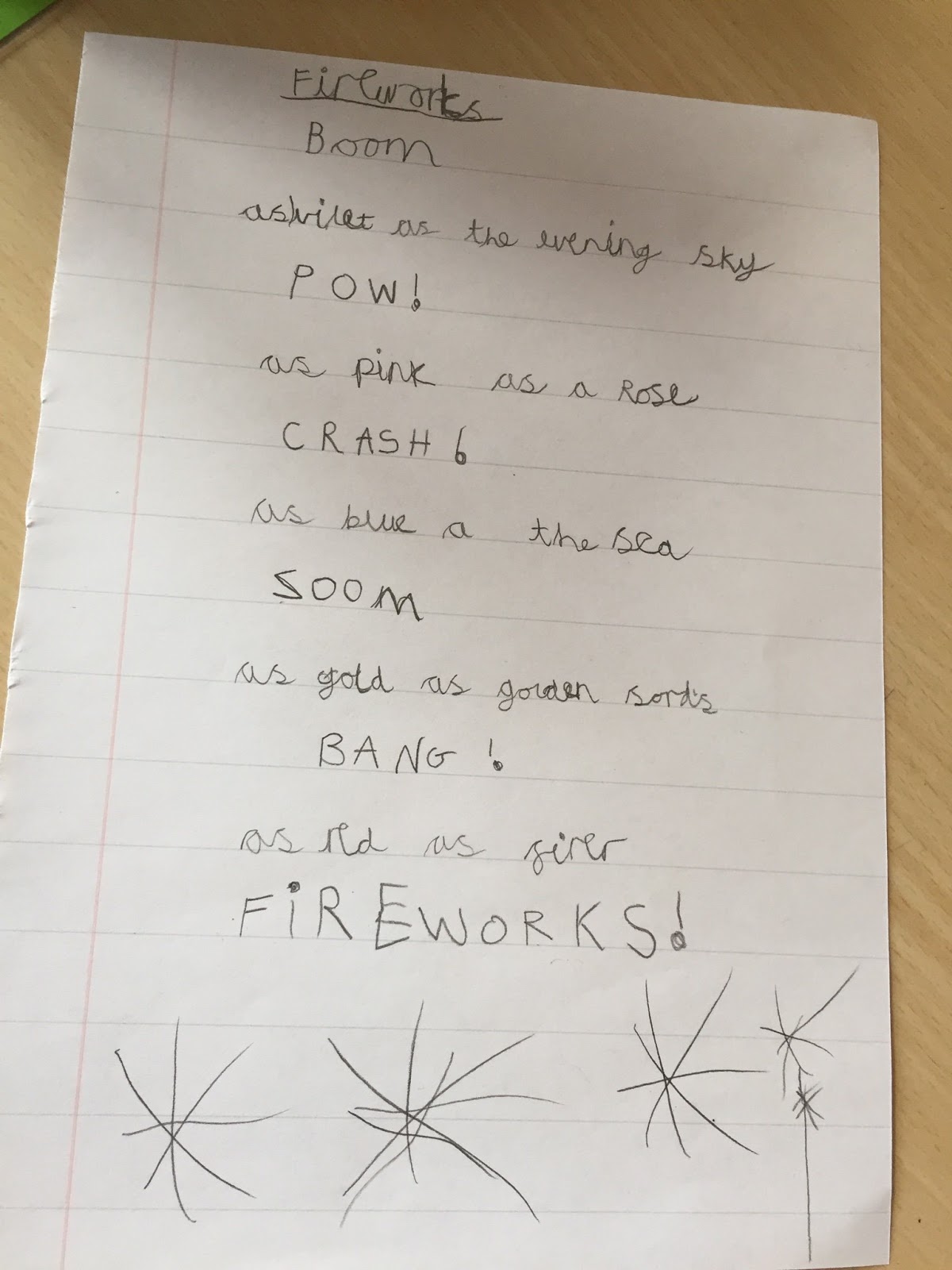 Joshua Seigal's Blog: FIREWORKS - simple idea for KS1