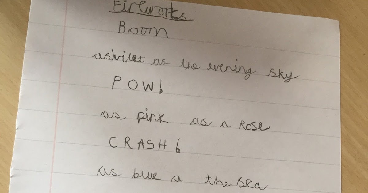 Joshua Seigal's Blog: FIREWORKS - simple idea for KS1