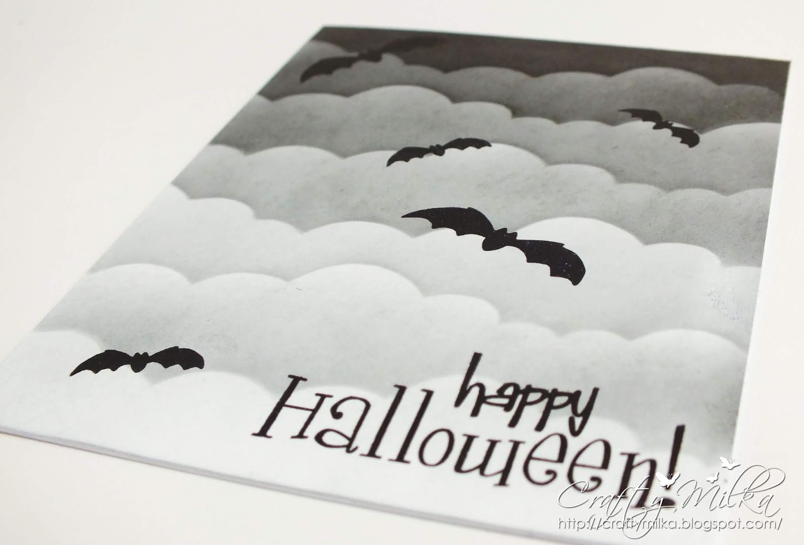 Crafty Milka: 13 Days of Halloween - Day 6 - B&W Halloween Card