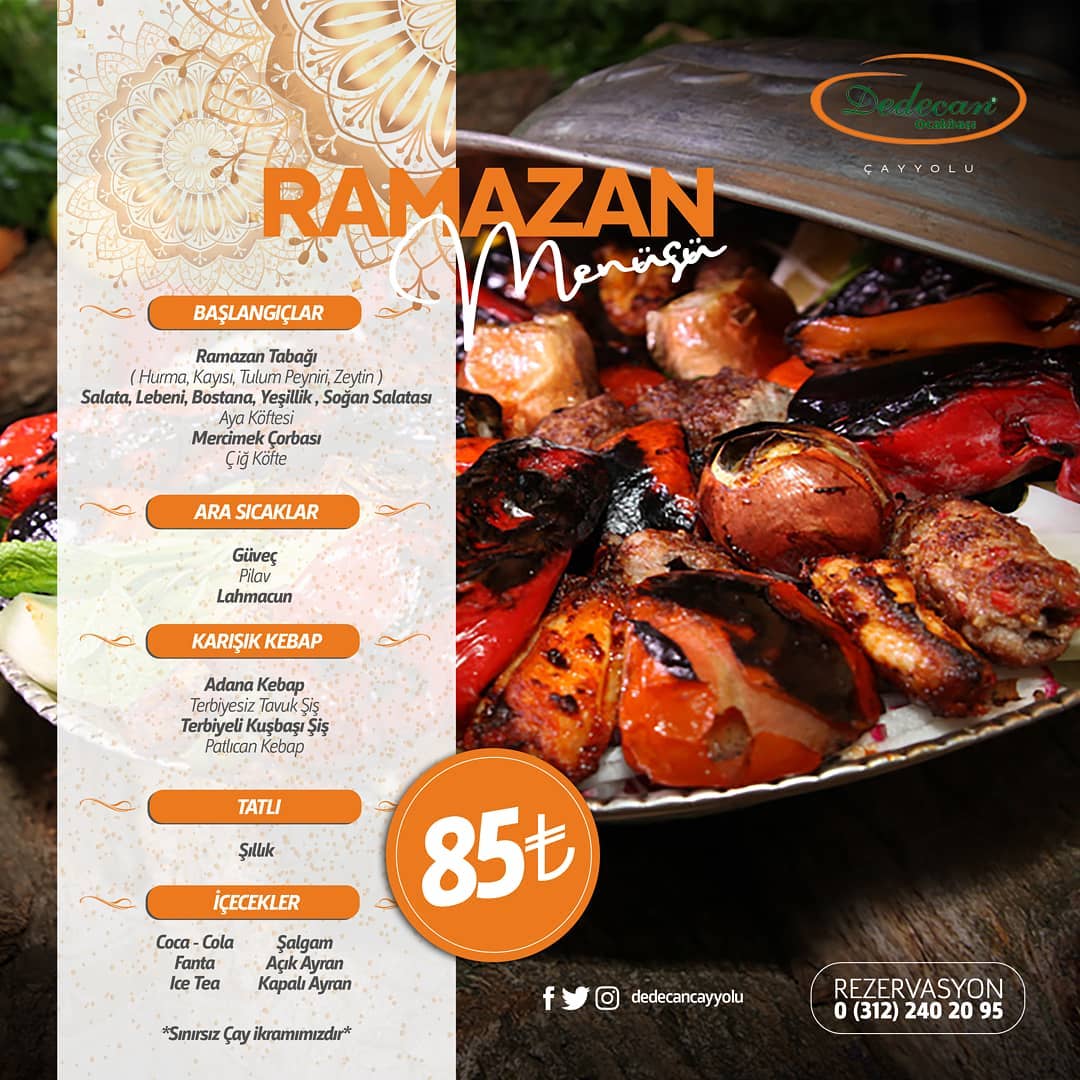 DEDECAN OCAKBAŞI ÇAYYOLU ANKARA İFTAR MENÜSÜ | Ne Kadara Yenir?