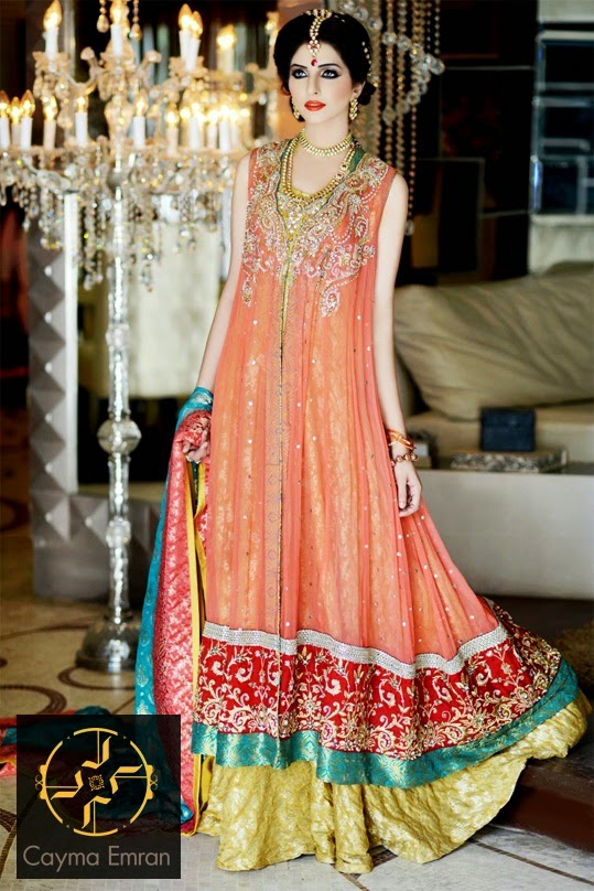 Latest Beautiful Pakistani Engagement Dresses for Girls for year 2014 ...